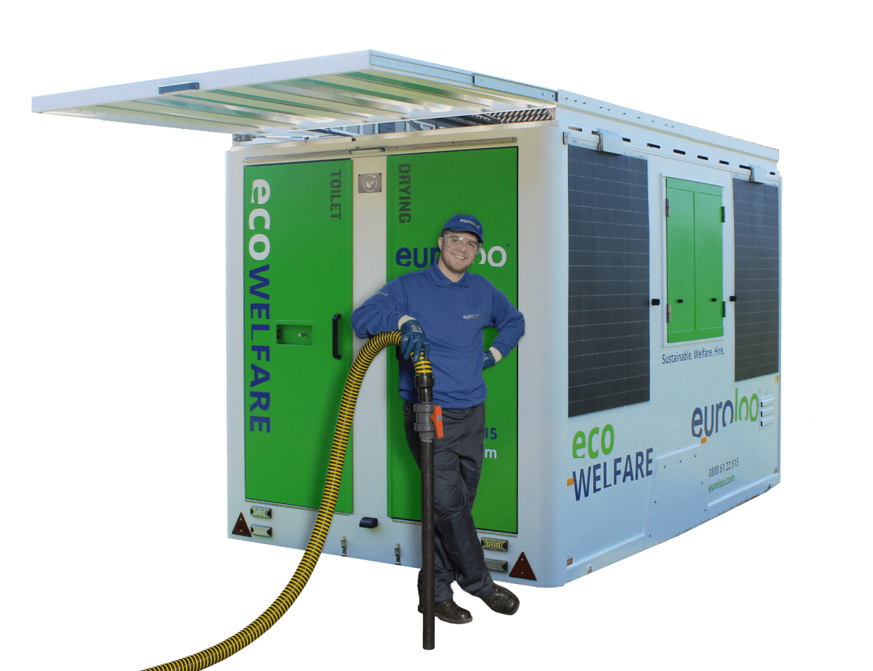 24ft Single Toilet ecowelfare - Welfare Unit Hire from euroloo